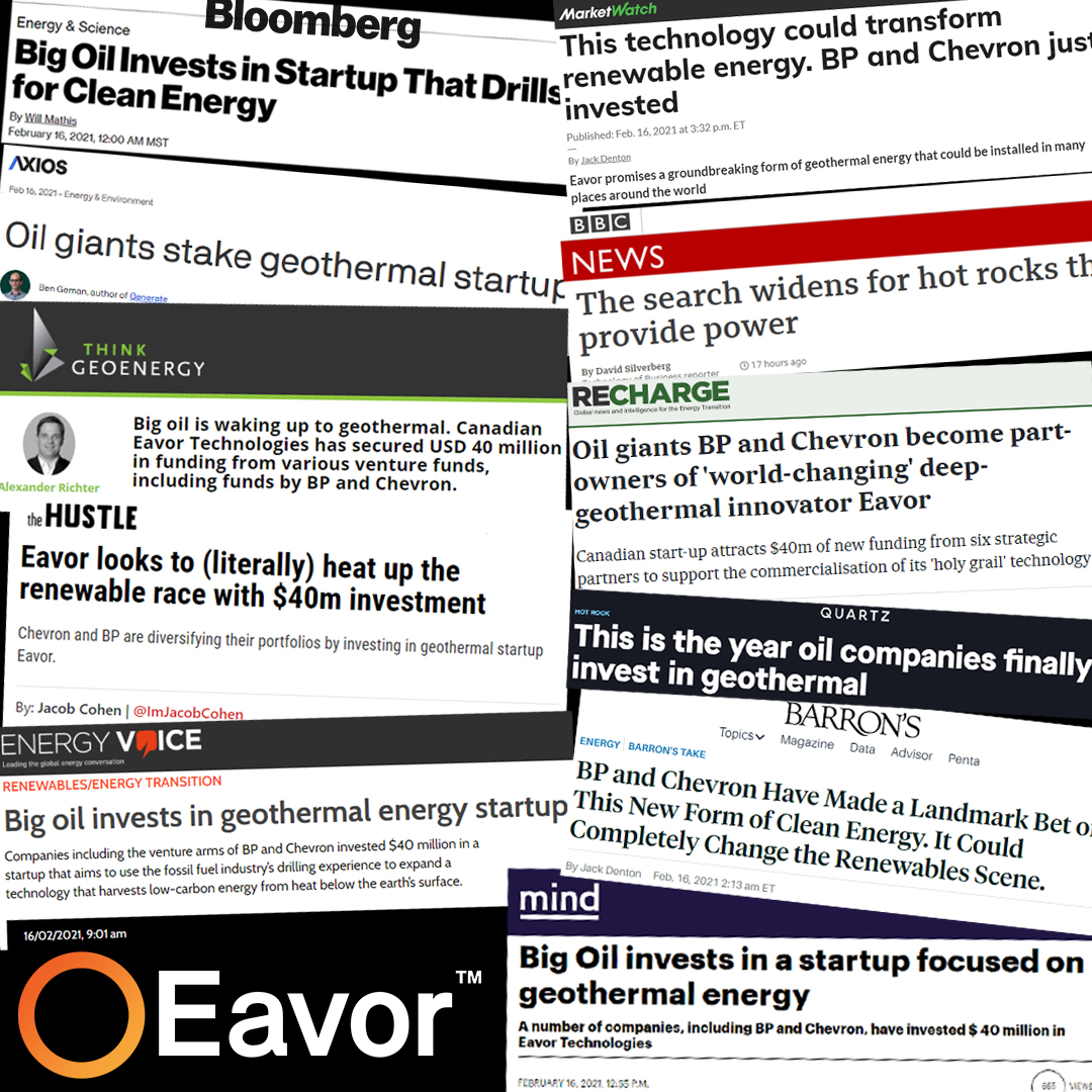 Eavor's $40 Million Announcement Gets Wide Press Coverage - Eavor